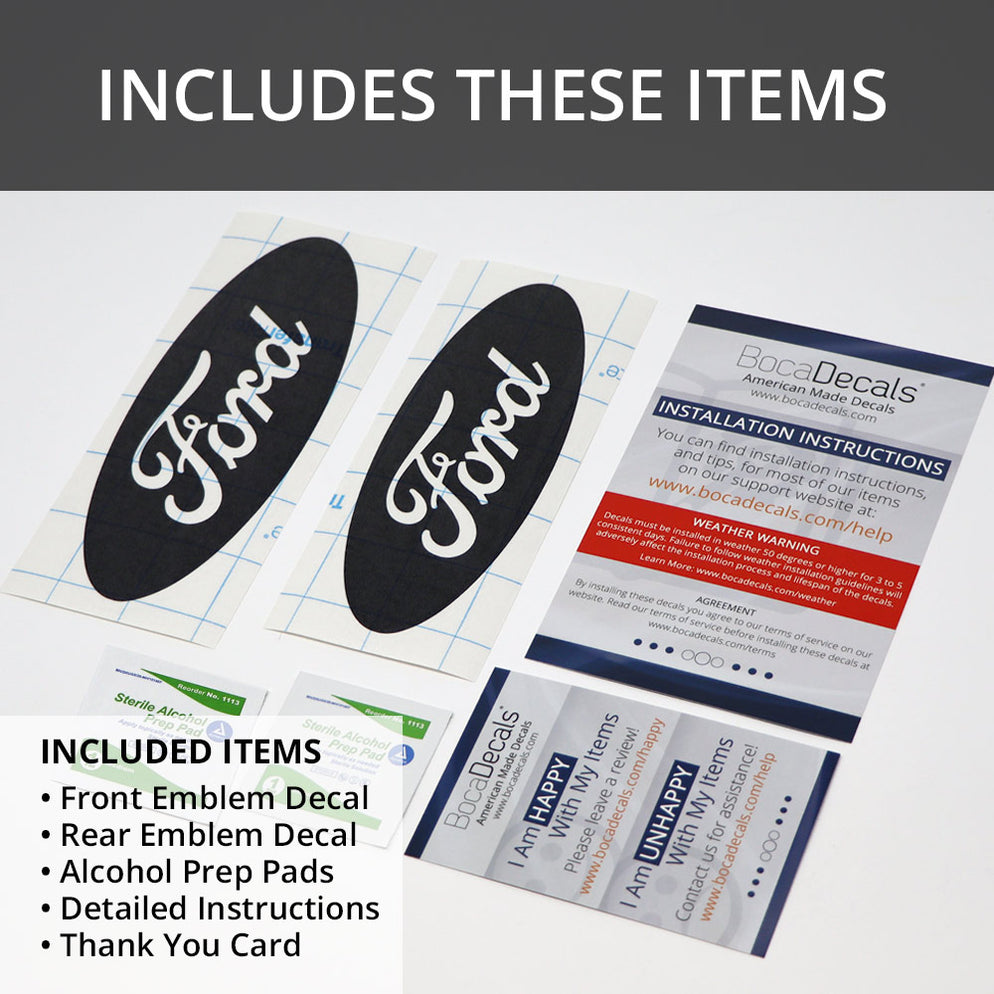 BocaDecals 2020-2025 Ford Escape Logo Emblem Overlay Insert Decals (Se