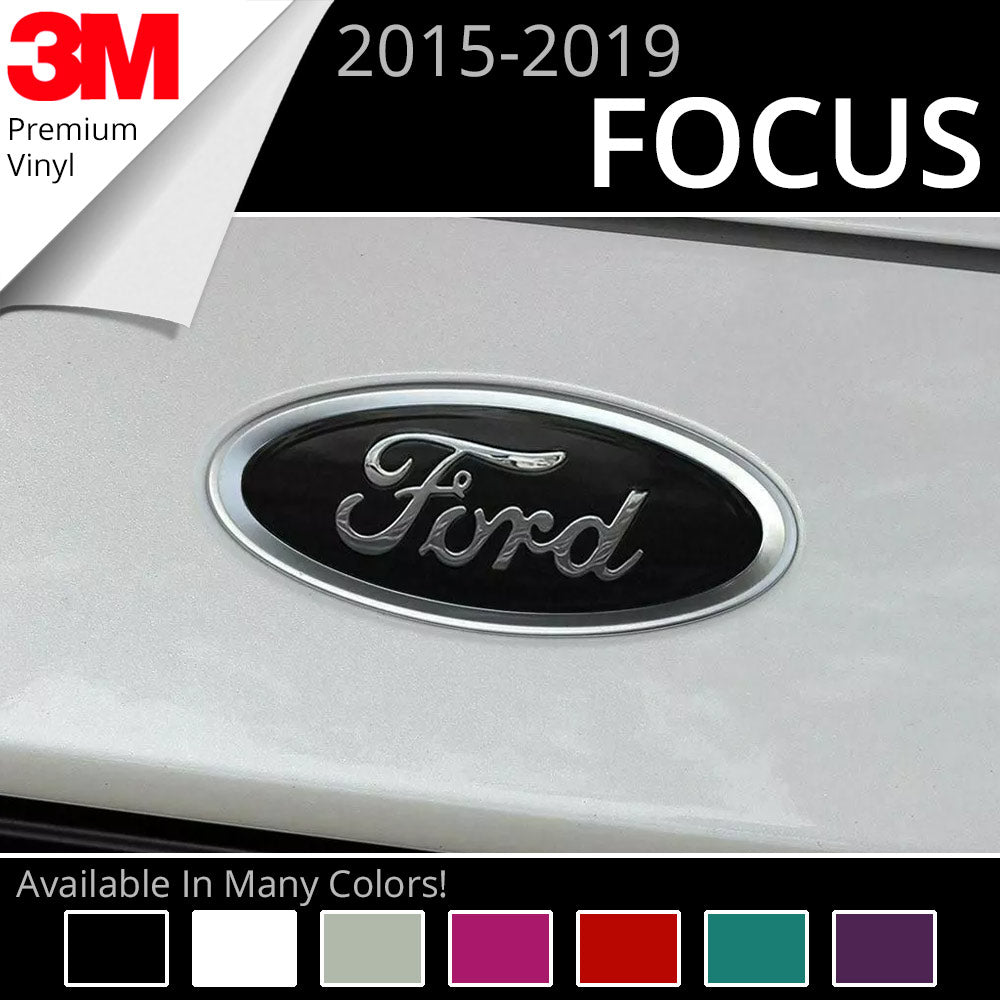 BocaDecals 2015-2019 Ford Focus Logo Emblem Insert Overlay Decals