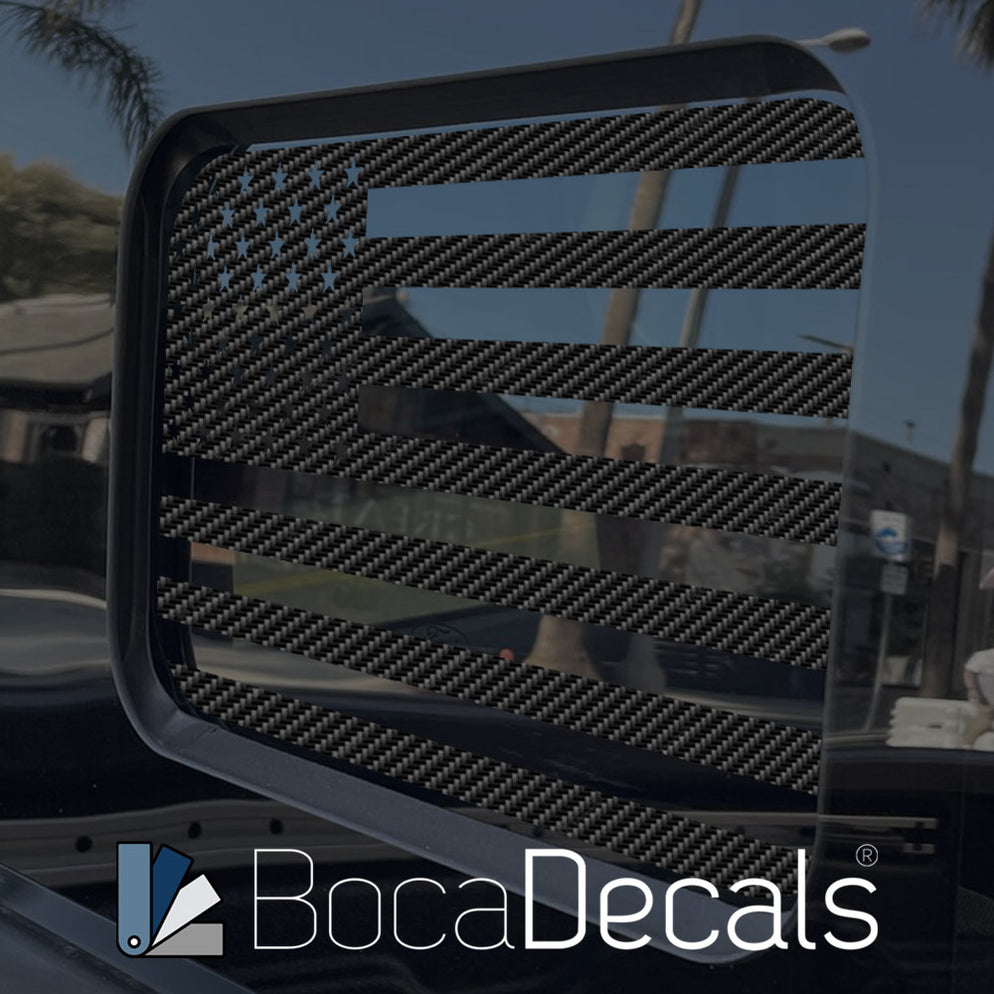 BocaDecals 2022-2025 Ford Maverick Rear Middle Window American Flag De