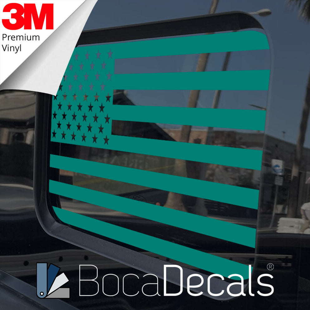 BocaDecals 2022-2025 Ford Maverick Rear Middle Window American Flag De