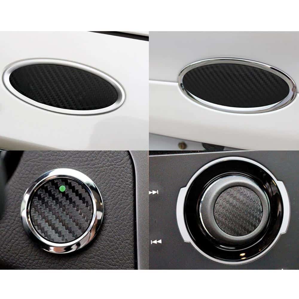 BocaDecals 2013-2020 Ford Fusion Carbon Fiber Insert Bundle (Black)