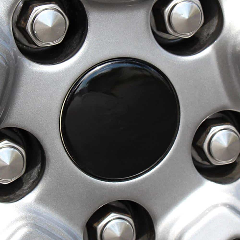 Glossy Black 70 mm Center Cap Decals — BocaDecals